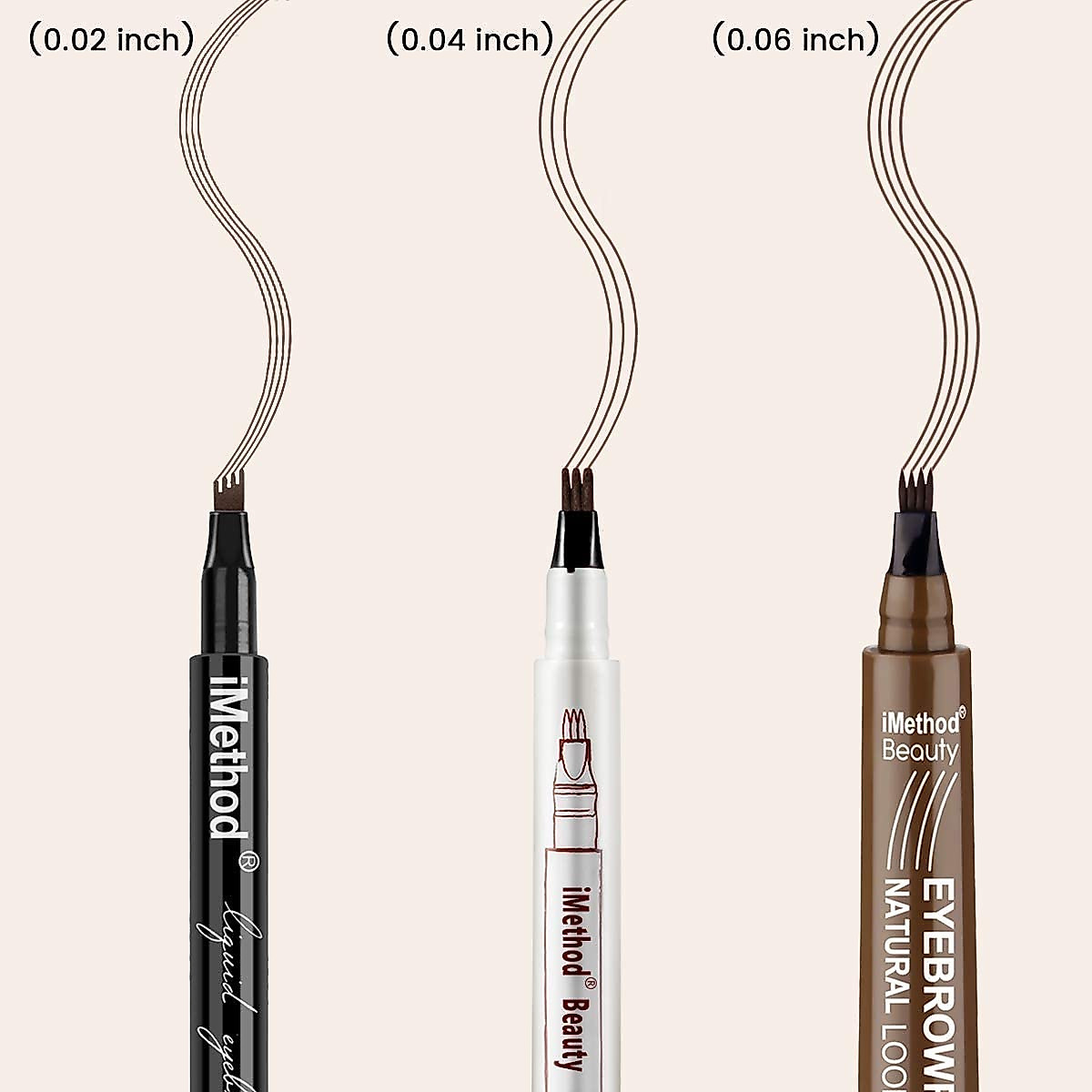 Eyebrow Pen - iMethod Upgrade Eyebrow TattooPen, Eyebrow Makeup, Long Lasting, Waterproof and Smudge-proof, Light Brown