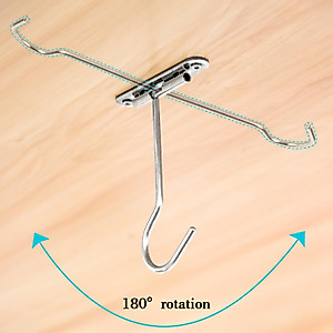 YQh Banana Hooks, Stainless Steel Hooks Under Cabinet Foldable for Banana or Other Lightweight Kitchen Items, Pre-Drilled Holes (Screws Available!), Keep Banana Fresh and Durable