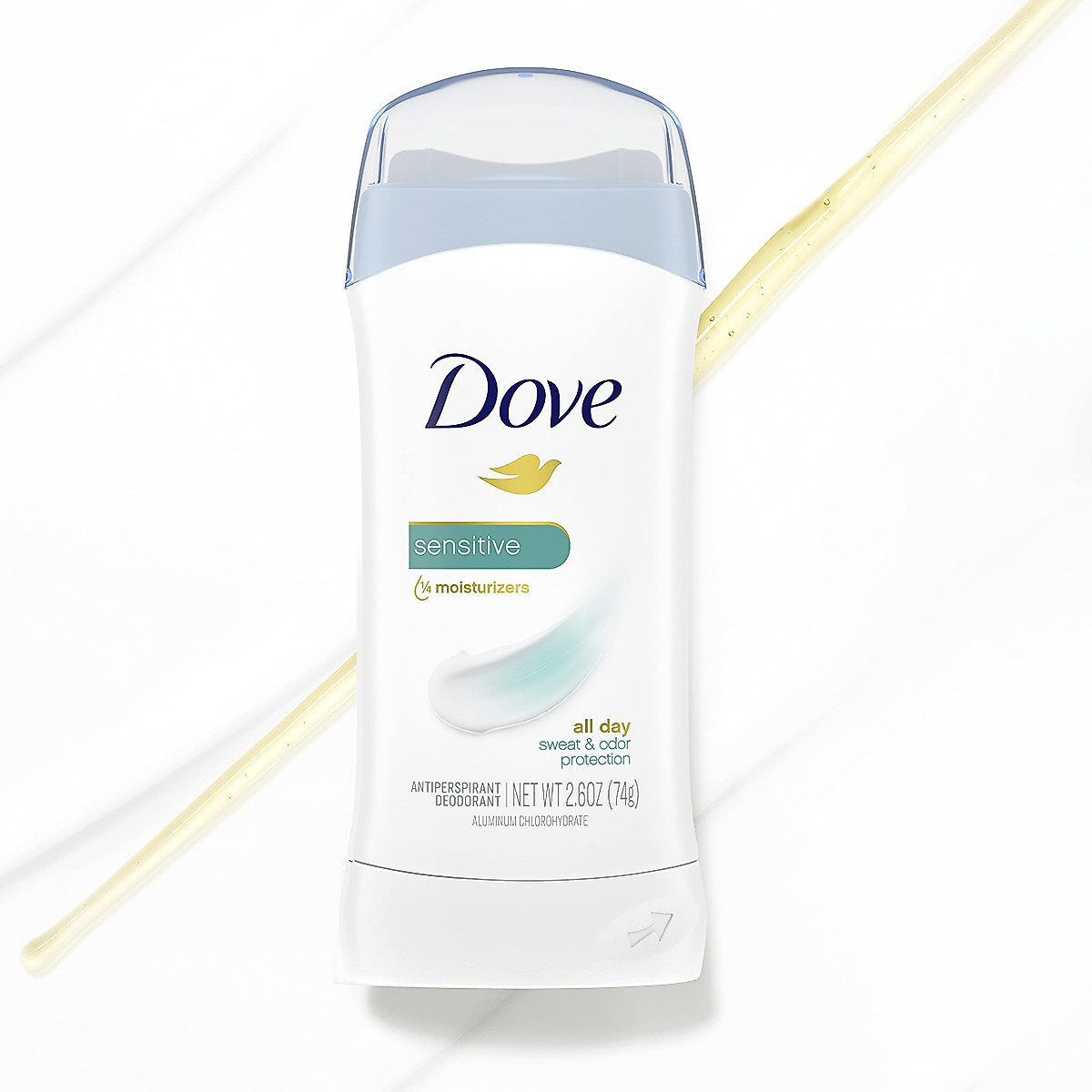 Dove Invisible Solid Antiperspirant Deodorant Stick for Women, Sensitive, For All Day Underarm Sweat & Odor Protection, 2.6 Ounce (Pack of 6)