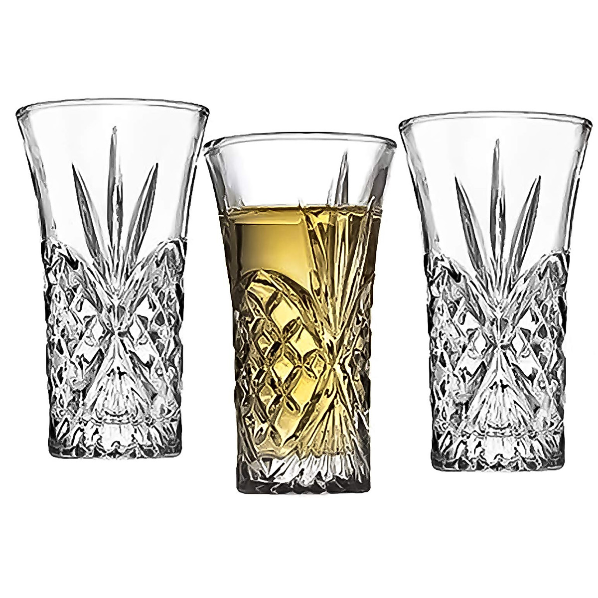 Le'raze [Set of 6] Heavy Base Shot Glass Set, 2-Ounce Shot Glasses for Scotch, Whiskey, Tequila, or Vodka, 6-Pack