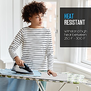 Ironing Mat, Ironing Pad, Iron Mat, Iron Pad, Dryer Top Protector Mats, Magnetic, Portable, Blanket Cover for Table Top, Countertop, Washer, Travel, Quilting, Grey, Wide, Thick, 33 x 17 Inches