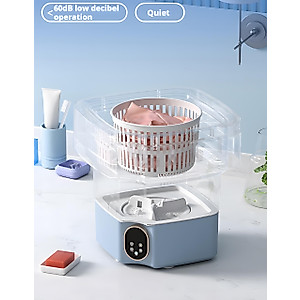 Portable washing machine, 12L folding mini washing machine, deep cleaning underwear, baby clothes and other small clothes, suitable for apartments, dormitories, camping, travel (Purple)