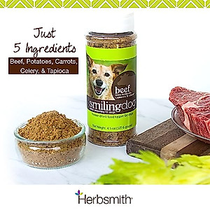 Herbsmith Kibble Seasoning – DIY Raw Coated Kibble Mixer - Dog Food Topper for Picky Eaters [Bundle of Beef & Duck]
