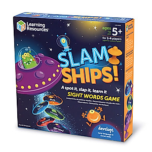 Learning Resources Slam Ships Sight Words Game - Ages 5+ Educational and Fun Games for Kids, Board Games for Kids, Kindergarten Games