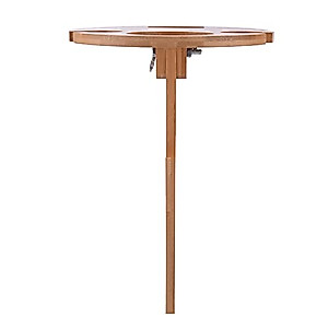 Folding Picnic Table, Camping Picnic Wine Glass Holder Outdoor Garden Round Wooden Wine Table, Small Wine Rack Portable Wine Holder Phone Stand, Wine Rack Support Beach Snack Table