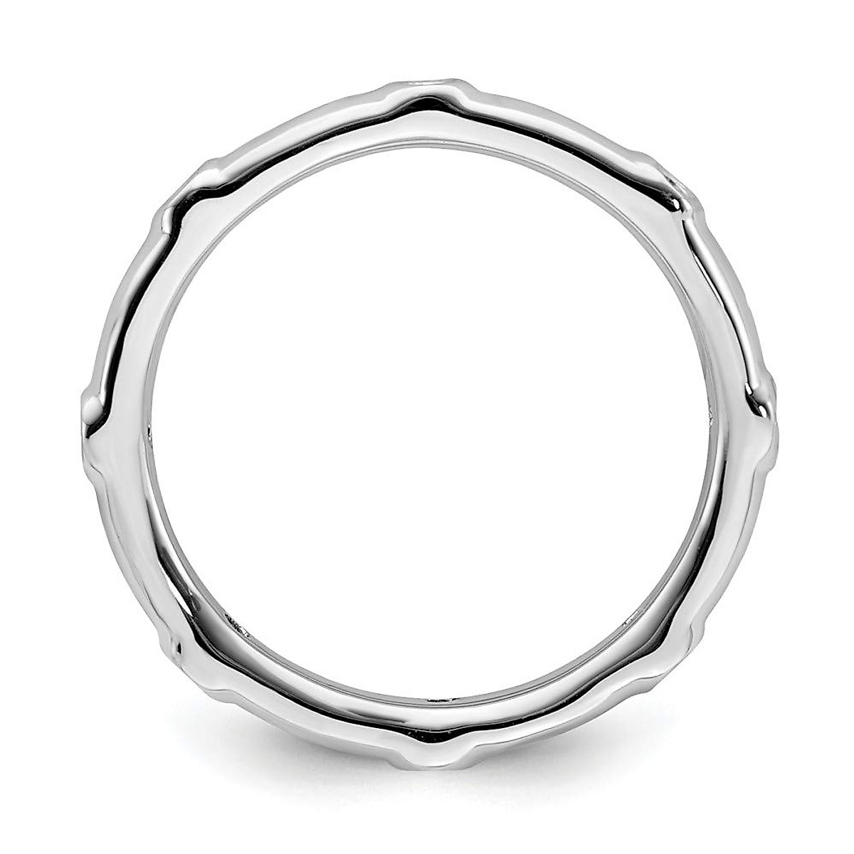 Solid 925 Sterling Silver Stackable Created Sapphire Blue September Gemstone Ring Eternity Band Size 7