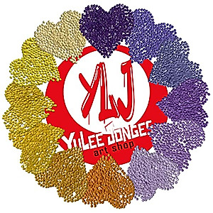 5D Diamond Painting Beads, 6 Shades of Purple and Yellow in 12 Grid Storage Container, 4800pcs Replacement Dots, 12 Vibrant DMC Colors for Your DIY Diamond Painting or Nail Art, DMC Purple&Yellow