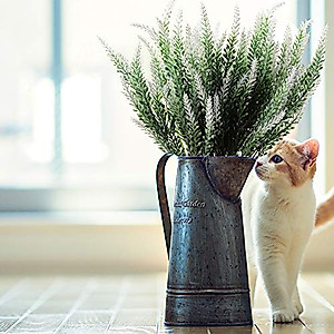 TYEERDEC Artificial Flowers 6 Bundles Lavender Bouquet for Wedding Home Office Decoration - White