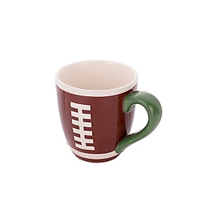 Ceramic Coffee Mug Football 14 Ounces