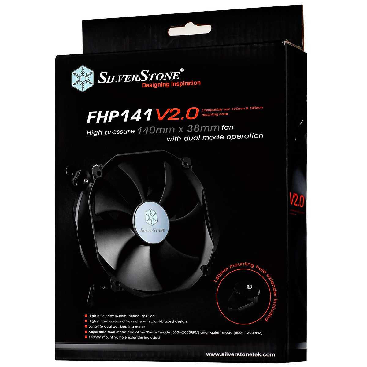 SilverStone Technology FHP141,140mm x 38mm Fan for CPU Cooler and Computer Cases Cooling FHP-141-x