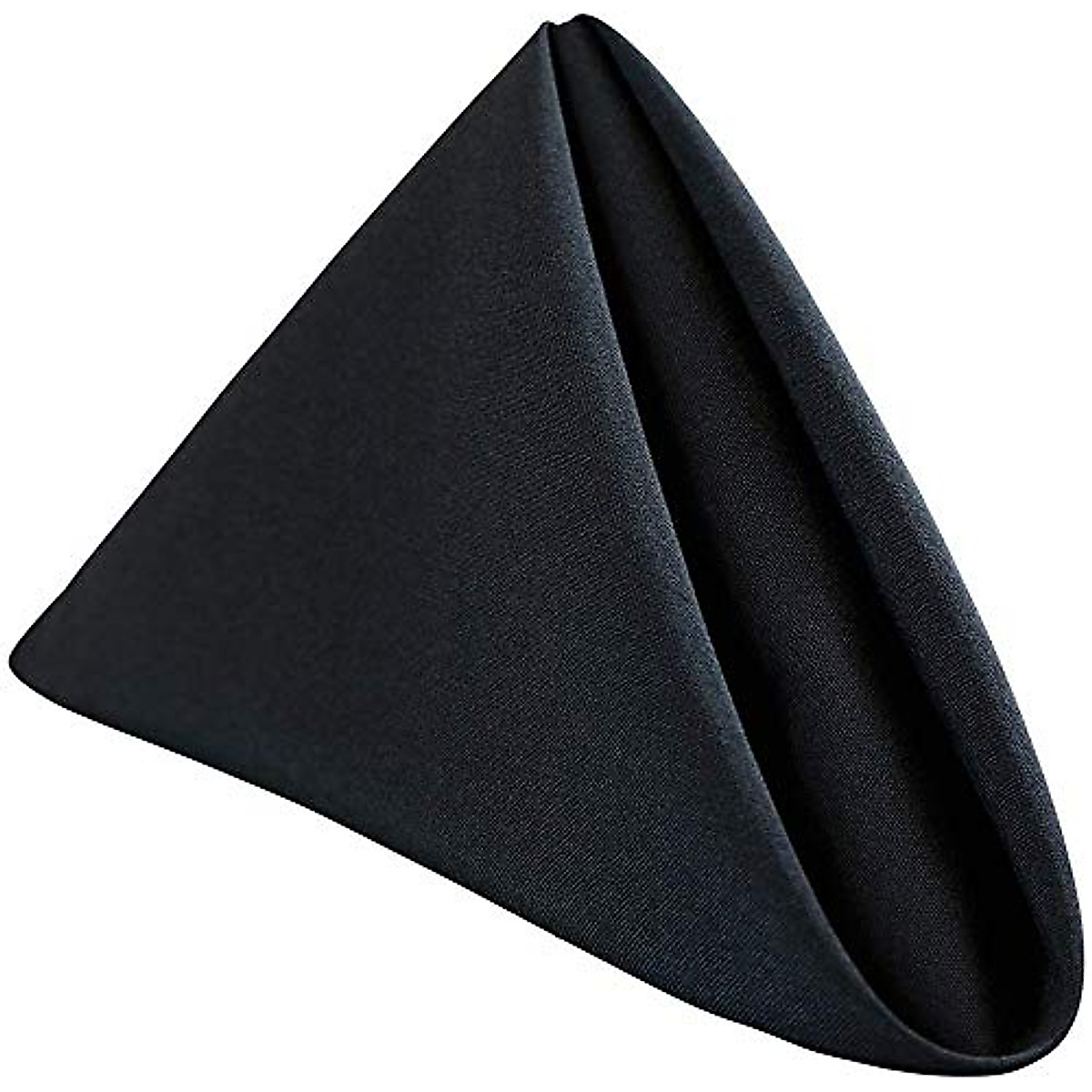 Wealuxe [24 Pack, Black] 100% Polyester Soft Durable Washable Cloth Table Napkins 17 x 17 Inch Great for Restaurants, Dinners and Parties