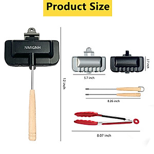 Hot Sandwich Maker, Double-Sided Sandwich Baking Pan With 7in Bread Clip,Double Sided Frying Pan for Breakfast,Hot Dog Toaster,Campfire Sandwich Maker(1Pcs)