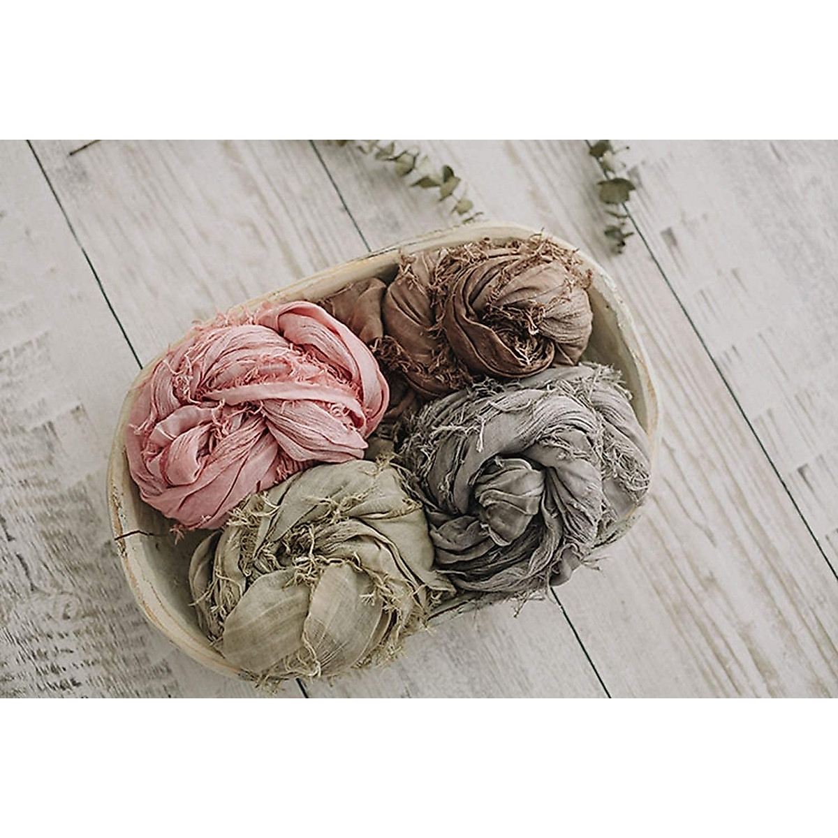 Honra Newborn Photography Props Baby Photo Posing Wraps Girls Boys Photoshoots Blanket Vintage Fringed Texture Layers (Coffee)