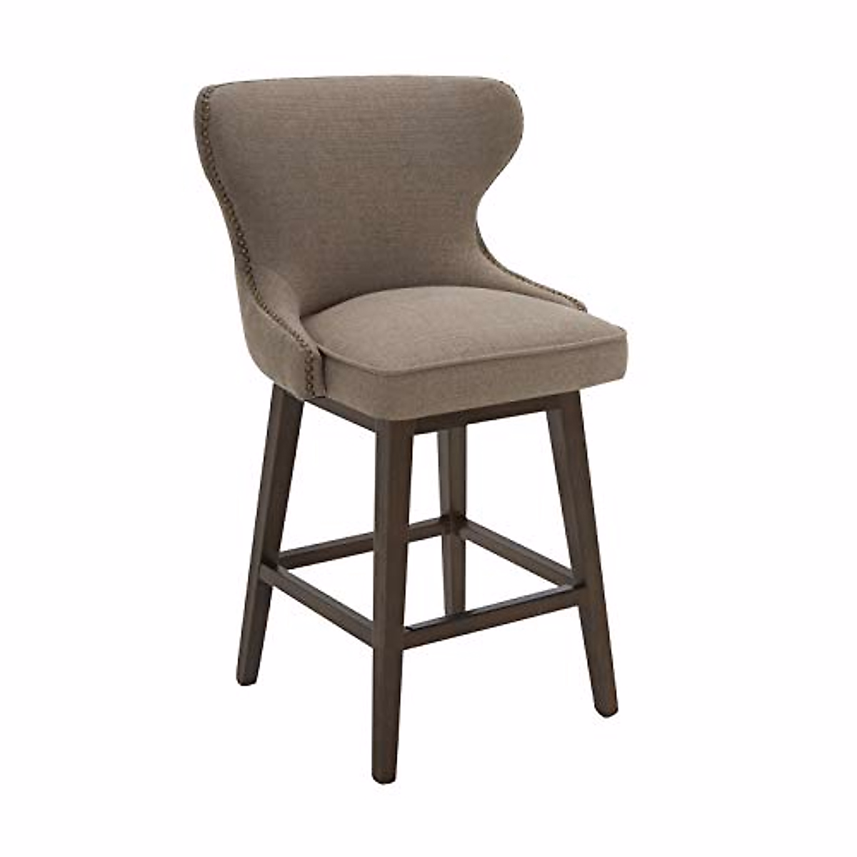 Amazon Brand – Stone & Beam Louise Memory Swivel Counter-Height Barstool, 38.2"H, Slate
