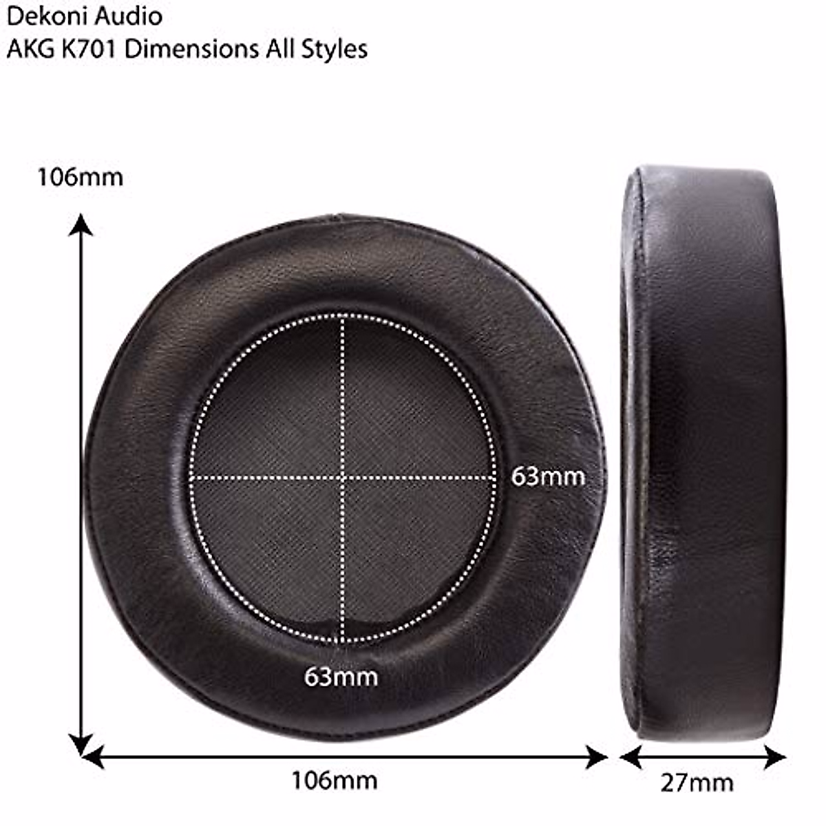Dekoni Audio Memory Foam Replacement Ear Pads Compatible with AKG K701, K702, K7XX and More (Elite Sheepskin)