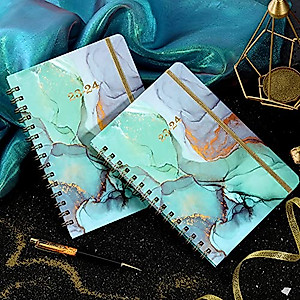 Planner 2023-2024 - Jul.2023 - Jun.2024, Academic Planner 2023-2024, 2023-2024 Planner Weekly & Monthly with Tabs, 6.3" x 8.4", Hardcover with Back Pocket + Thick Paper + Twin-Wire Binding, Daily Organizer - Green