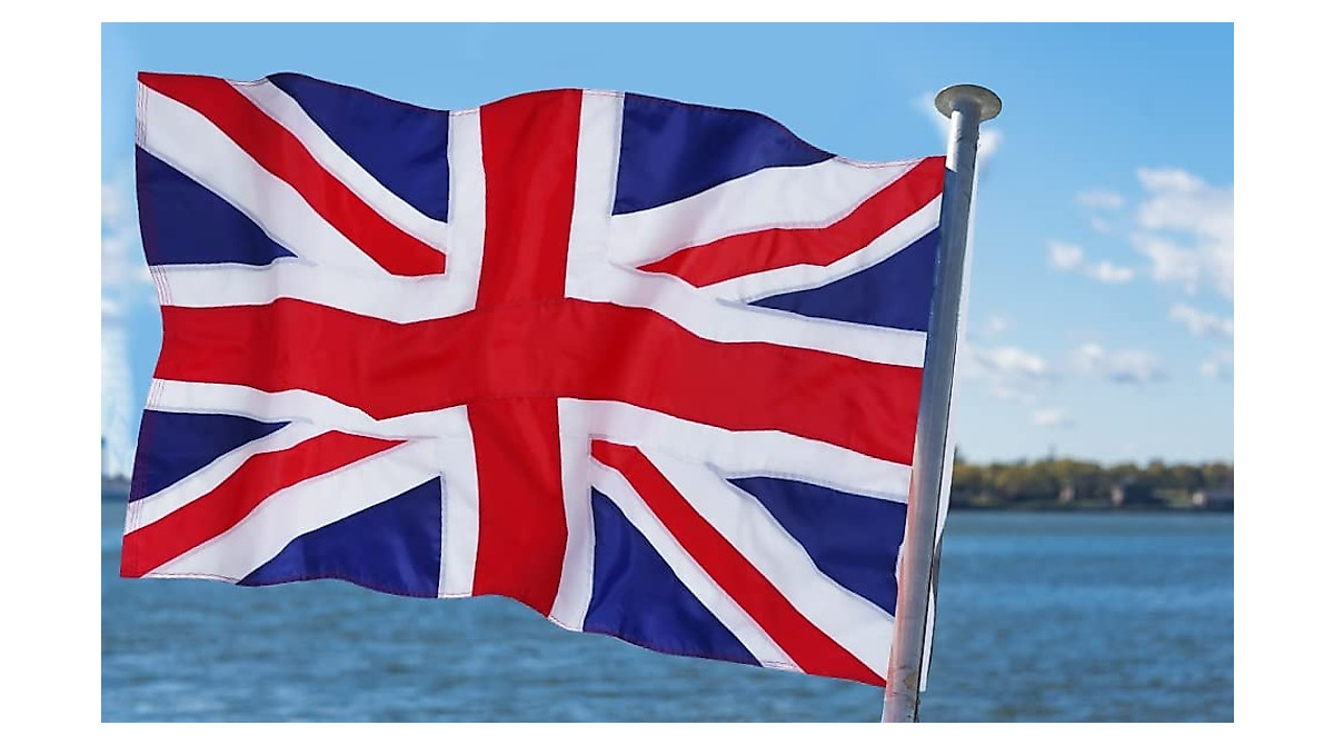 British Flag 2x3 FT Union Jack Banner for Outdoor & Indoor Use