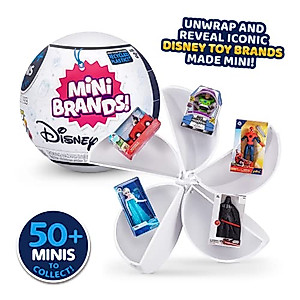 5 Surprise Disney Mini Brands Collectible Toys by ZURU - Great Stocking Stuffers - Disney Store Edition, 2 Capsules of 5 Mystery Toys for Kids, Teens, and Adults (Amazon Exclusive)
