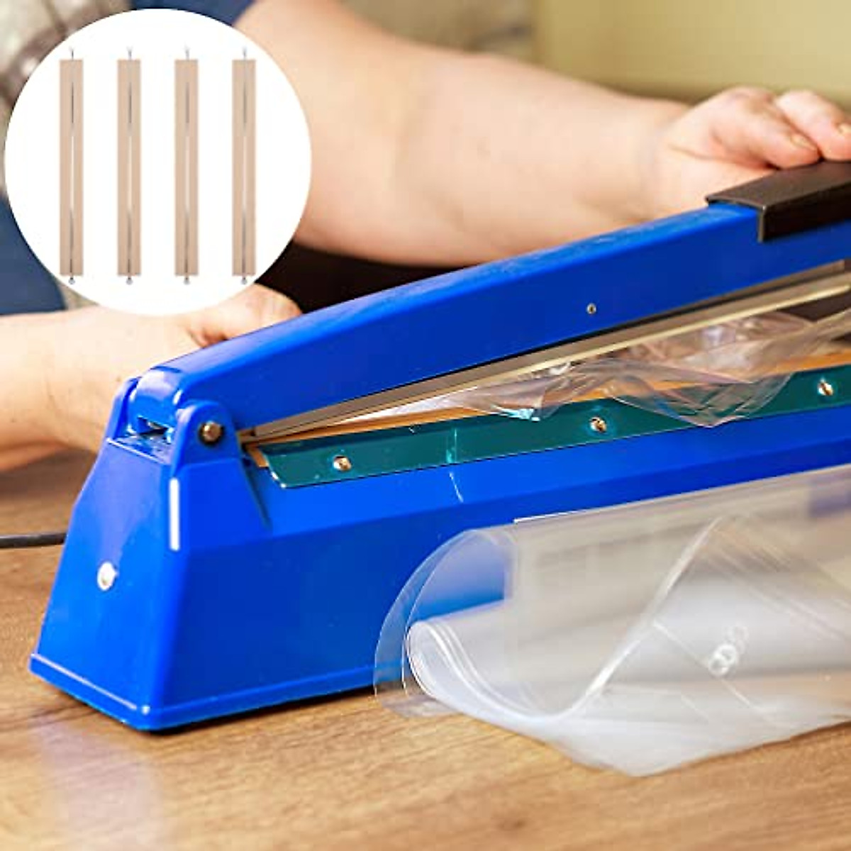 Impulse Sealer Replacement Parts Heat Sealer 4pcs Impulse Sealer Heating Element Service Spare Repair Parts Kit Replacement Elements Machine Heat Sealer Machine