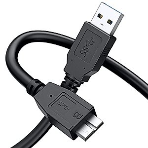 Tewmsc External Hard Drive Cable, Micro USB 3.0 Cable External Hard Drive Cord USB3.0 Type A Male to Micro B Cord Compatible with Canon Camera Toshiba/WD/Seagate External Hard Drive and More -15 Inch
