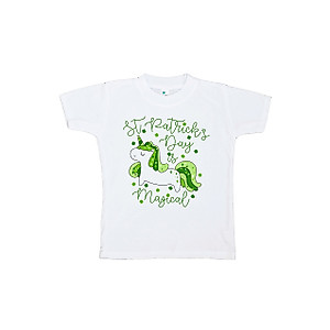 7 ate 9 Apparel Girl's St Patrick's Day Unicorn T-Shirt 5T White