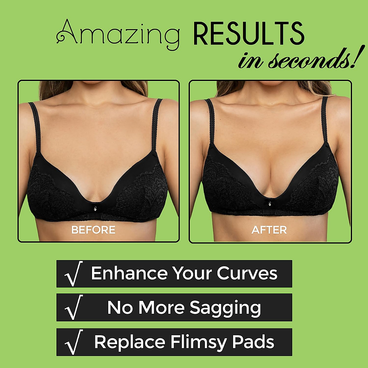 Double Scoop Women's Triangle Push Up Shaper for Bra & Swim, B/C Cup, Sweet Peaches