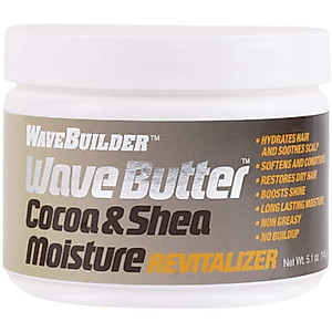 WAVEBUILDER Ultimate Bundle for 360 Waves | Cocoa & Shea Wave Butter, Pomade, Wash in Waves Wave Safe Shampoo, Brush in Waves and a Silky Durag Design: WB 360 White