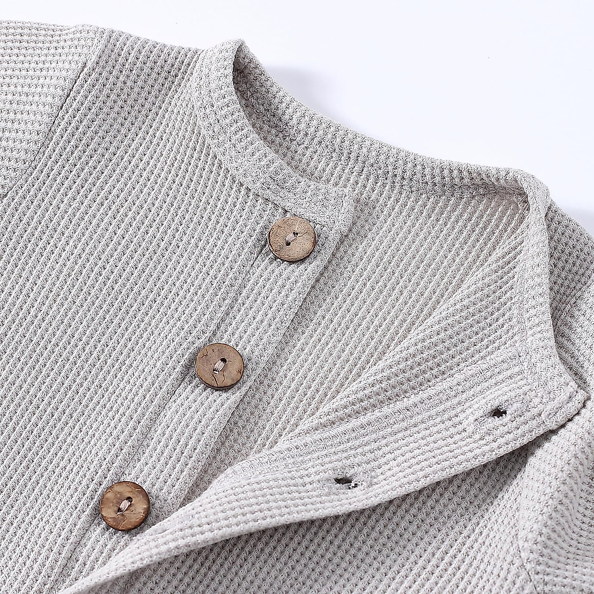 Yookoom Baby Boys Girls 2 Pack Solid Romper Ribbed Long Sleeve One-Piece Knit Cotton Jumpsuit Outfits Clothes,Blue+Gray,3-6M