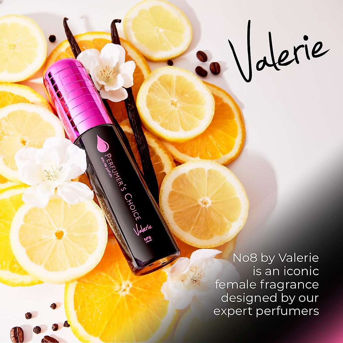 Perfumers Choice No 8 Valerie by Milton-Lloyd - Perfume for Women - Amber Floral Woody Fragrance - Opens with Notes of Citrus and Blackcurrant - Sophisticated and Sensual - 1.7 oz EDP Spray
