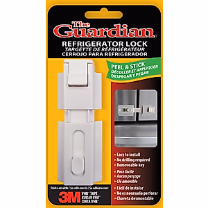 The Guardian Refrigerator Lock for Any Home Appliance, Used for Infants, Special Needs Children and Dementia Patients (Black) - One Lock