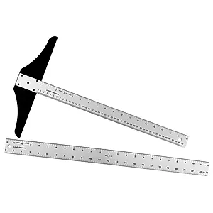Ludwig Precision Standard DIYer Builders Tool Set - with 18-in T-Square and 24-in Center-Finder Straight Edge Ruler