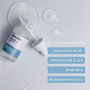 Natural Outcome Hyaluronic Acid Serum for Face | Anti-Aging Facial Serum with Vitamin b5 | Reduces Fine Lines and Wrinkles | Moisturizing and Hydrating Rescue Repair Skin Care Serum | 1 Oz