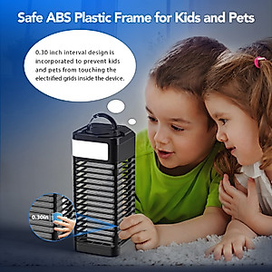 GKKOWN Bug Zapper Outdoor and Indoor, Mosquito Zapper, Fly Zapper, Electric Rechargeable Cordless Waterproof Mosquito Trap, Mosquito Killer Lamp for Home, Patio, Camping and RV, USB Battery Powered