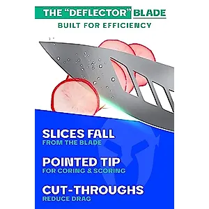 Dalstrong Vegetable Chef Knife - 8 inch - Gladiator Series Elite - Forged High Carbon German Steel - Full Tang - Black G10 Handle - w/Sheath - NSF Certified