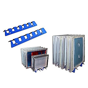TECHTONGDA 6 Slot Screen Printing Frame Rack Shelf Storage Holder Desktop Adjustable Silk Screen frame Rack Screen Drying