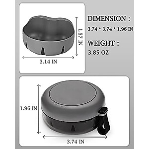 Denture Case, Definitely No-Leak Denture Bath Box for Traveling Perfectly, Denture Cup with Strainer & Magnetic Mirror,Completely Clean Care for Retainer, Mouth Guard, & Denture (BLACK)…