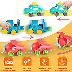 ALASOU Baby Truck Car Toy and Playmat Storage Bag(7 Sets)|Baby Toys 12-18 Months|Infant Toys for 1 2 3 Year Old boy Girl|1st Birthday Gifts for Toddler Toys Age 1-2
