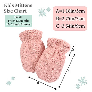 Zsedrut 3 Pairs Kids Winter Glove Fleece Lined Baby Girl Mittens Warm Toddler Boys Gloves (White+Gray+Pink, S)