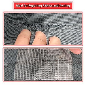 Birllaid 39FT RV Awning Repair Tape, Repair Tape for Canvas,Tent Repair Tape for Tarp, Boat Covers Repair Tape,RV Awning, Sail Tape, Tear Repair Pctch Kit, Waterproof