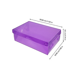 Abaodam 7Pcs Boxes plastic plastic shoes container storage box thicken with cover pp shoes Showcase Shoe Storage Shoebox Storage Box men and women Shoe Storage Boxes shoe rack shoe racks