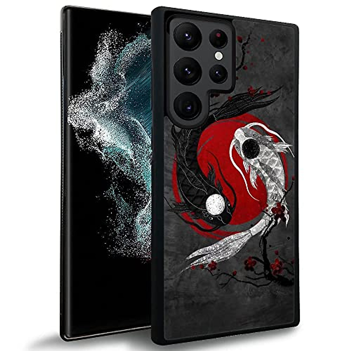 DJSOK Compatible with Samsung Galaxy S23 Ultra Case,Japanese Koi Fish for Girl Men Drop Protection Pattern with Soft TPU Bumper Case for Samsung Galaxy S23 Ultra