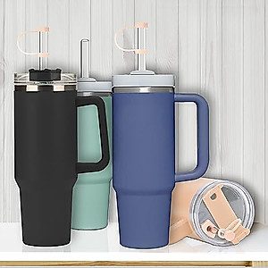 Replacement Straws for Stanley 20 30 40oz Tumbler 12 Inch Clear Reusable Straws with Long Cleaning Brush for 40 oz 30 oz Adventure Quencher Travel Tumbler Cup