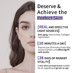 HIME SAMA Led Face Mask, Red Light Mask for Face, FSA/HSA Eligible, Infrared, Red & Blue Light Mask for Skin Care, Wrinkle Reduction, Wireless Face Mask. (Miracle STAR RB-010)