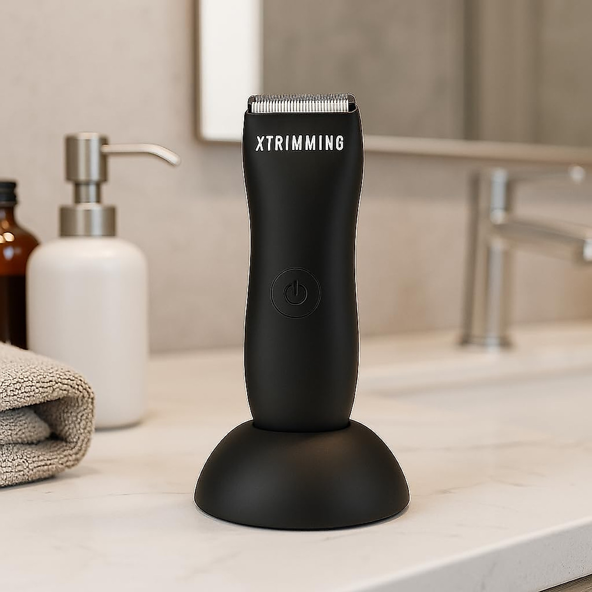 Xtrimming Pubic Hair Trimmer for Men - Waterproof Electric Body Trimmer for Men - Body Hair Trimmer for Men - Great Hair Razor Hygiene Fully, Cordless Trimmer, Rechargeable & Smooth Body Shaver