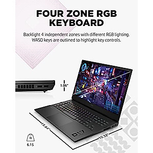 HP OMEN 17-inch Laptop, Intel Core i7-12700H, NVIDIA GeForce RTX 3060, 16 GB RAM, 512 GB SSD, Windows 11 Home (17-ck1010nr, Shadow Black Aluminum)