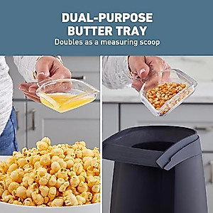 West Bend Air Crazy Popcorn Machine for Healthy Snacking with No Oil, 4-Quart, Black