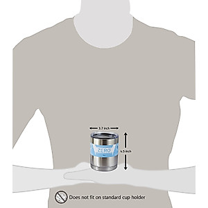 Zero Degree Stainless Steel Tumbler with Lid, Double Wall Vacuum Insulated Travel Mug,Flat and Perfect Size for a Cup of Coffee (10 oz)