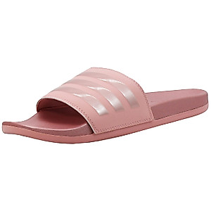adidas Women's Adilette Comfort Slides Sandal, Wonder Mauve/Maeamt/Maeamt, 10