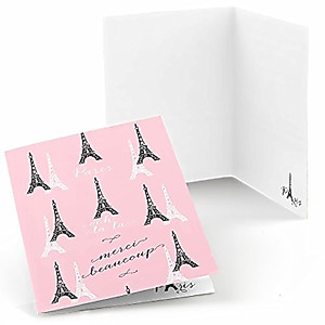 Big Dot of Happiness Paris, Ooh La La - Paris Themed Baby Shower or Birthday Party Thank You Cards (8 count)