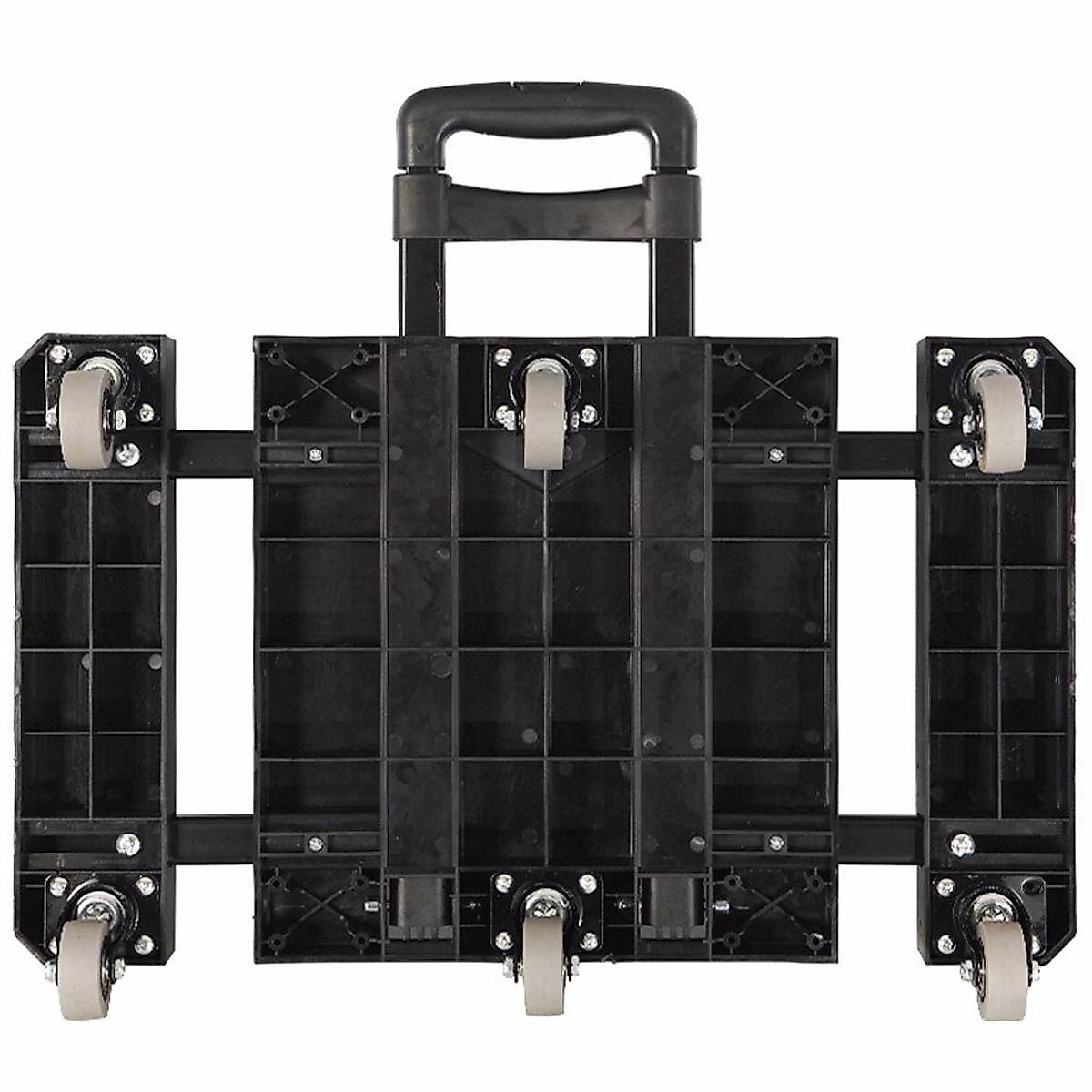 MTYLX Multifunctional Portable Trolleys with Wheels,Handcart Polypropylene Material, Load Capacity 200Kg, Foldable Trolley (Color : Black)